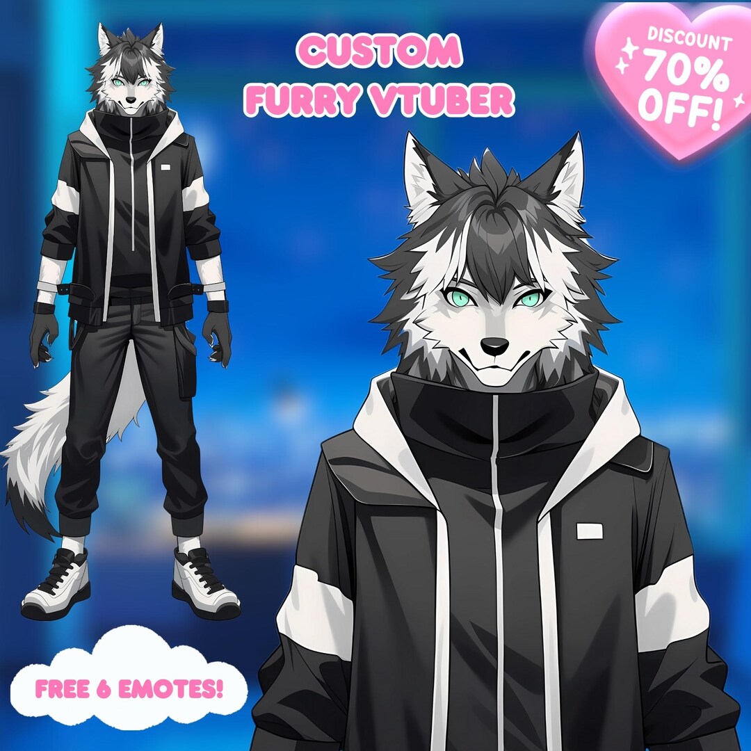 Custom Live2d Furry Vtuber Vtuber Model, Vtuber, Custom Vtuber, Fursona ...