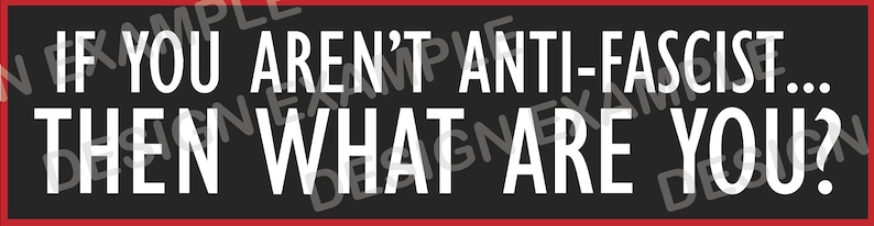Anti-fascist Bumper Sticker: Durable & Weatherproof Vinyl (11.5" X 3 ...