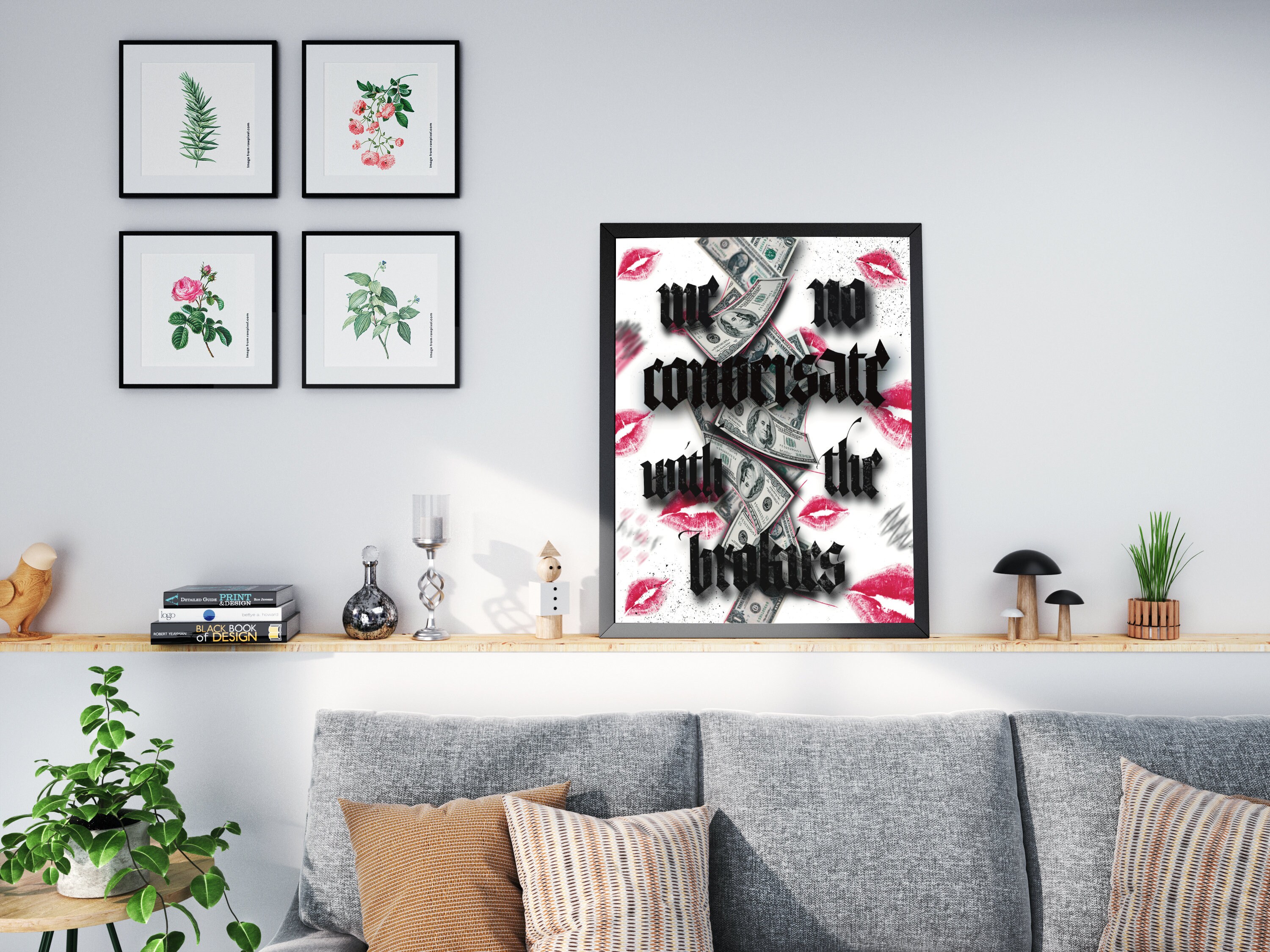 Digital Download Poster, Gothic Lettering Canvas Urban Wall Decor ...