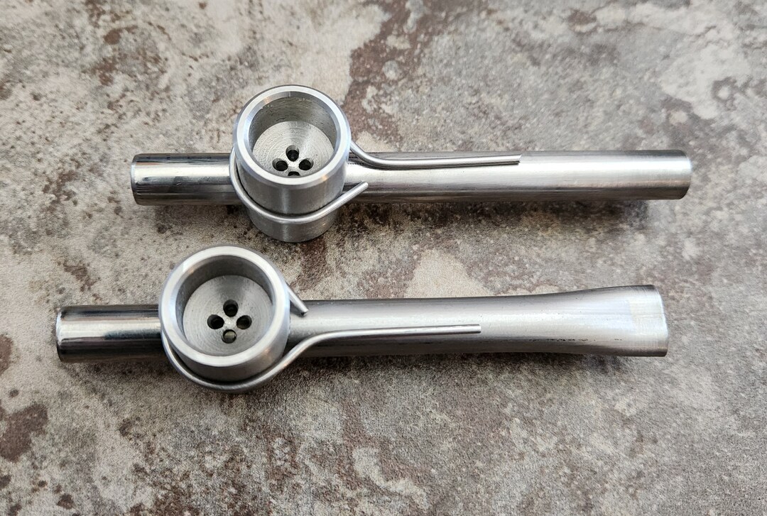 Stainless Steel Personal Smoking Pipe With 4 Inlet Holes - Etsy