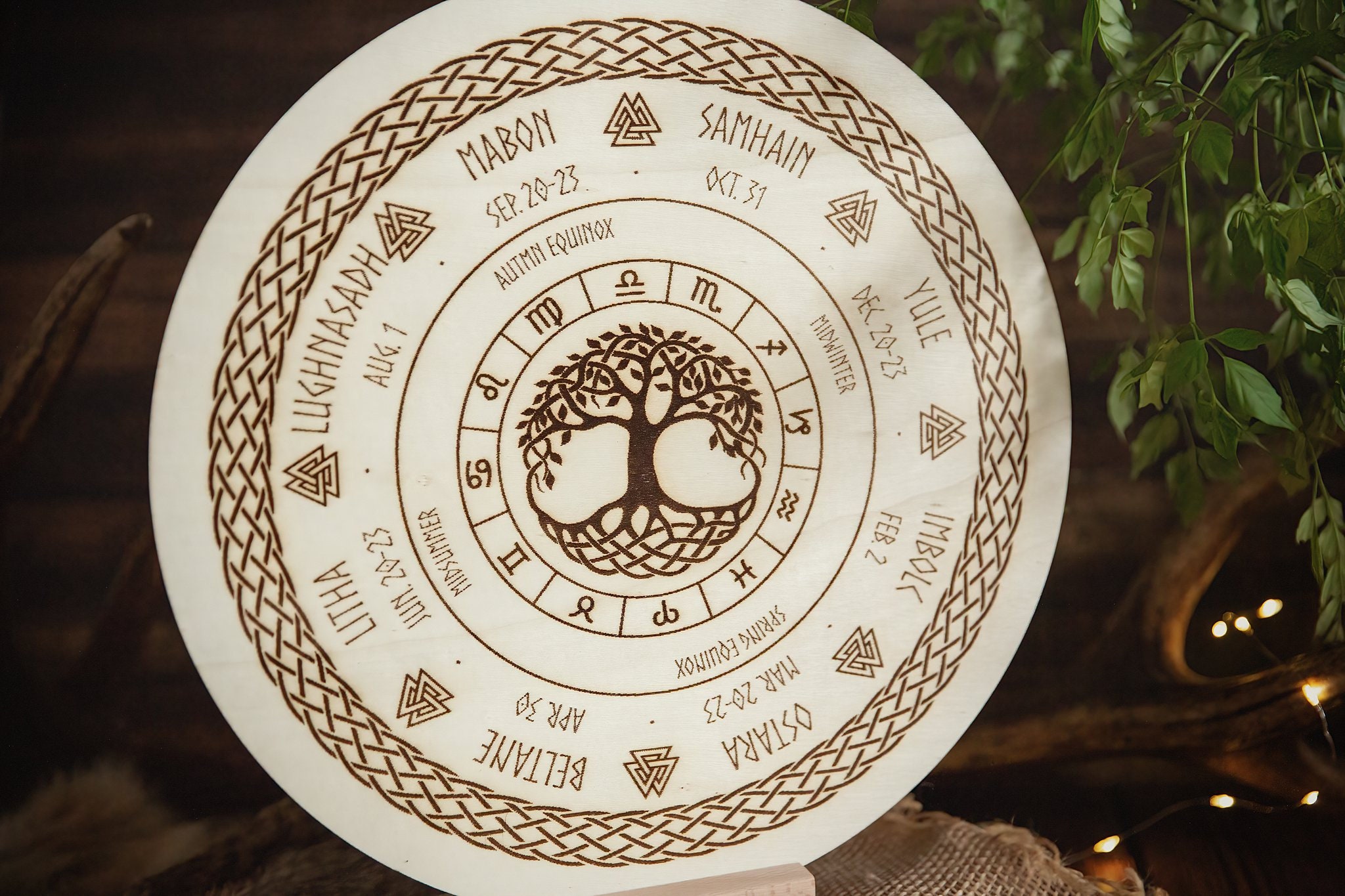 Pagan Wheel of the Year Altar Decor Witch Home Nordic Pagan Style ...