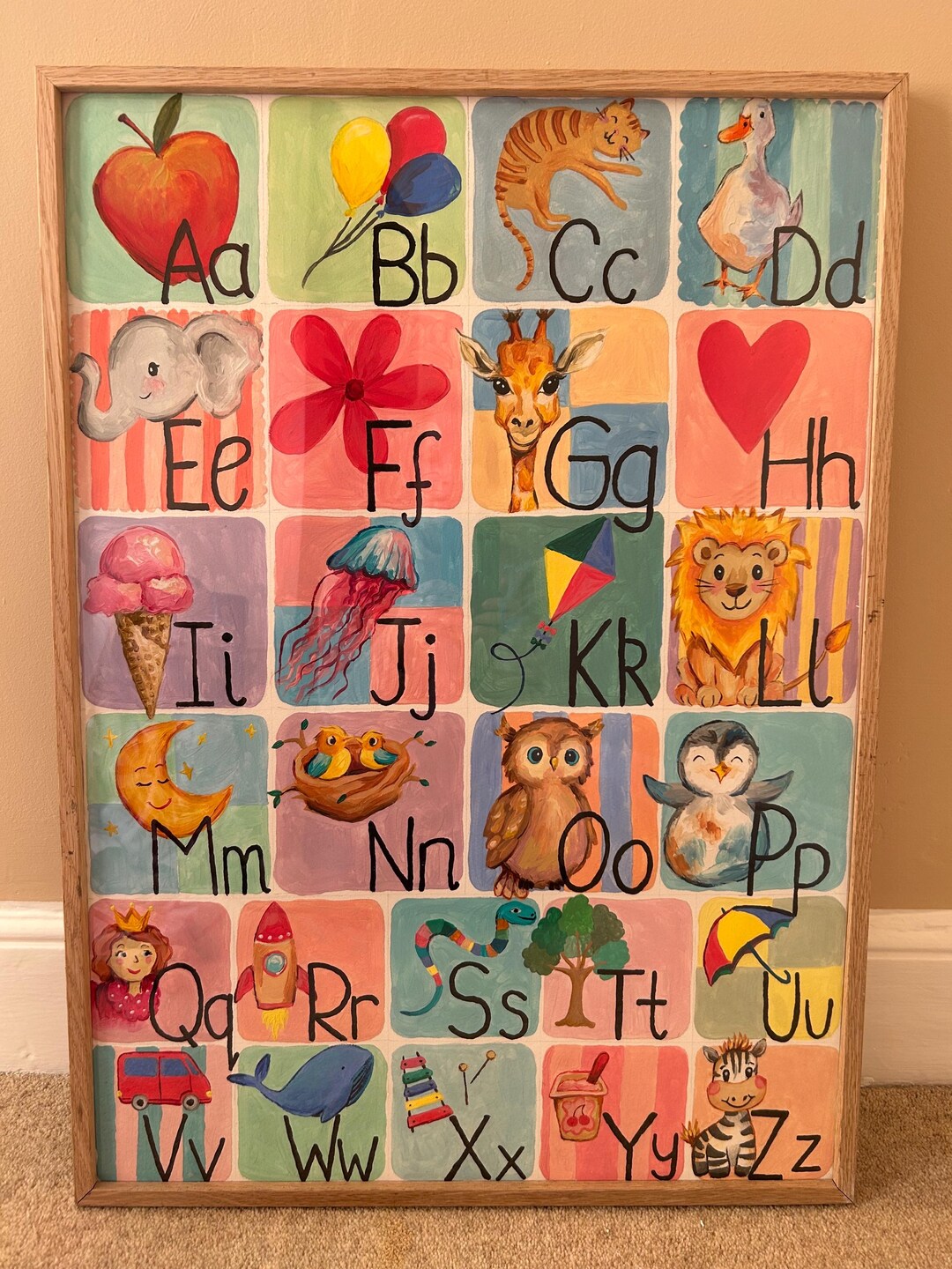 Pastel Kids A-Z Alphabet Print - Etsy