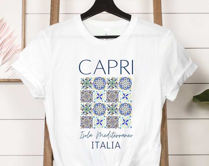 Capri Shirt, Capri Italy, Italy Shirt, Italian Shirt, Summer Tee ...