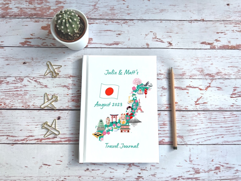 Japan Travel Journal Custom Vacation Notebook Personalized - Etsy