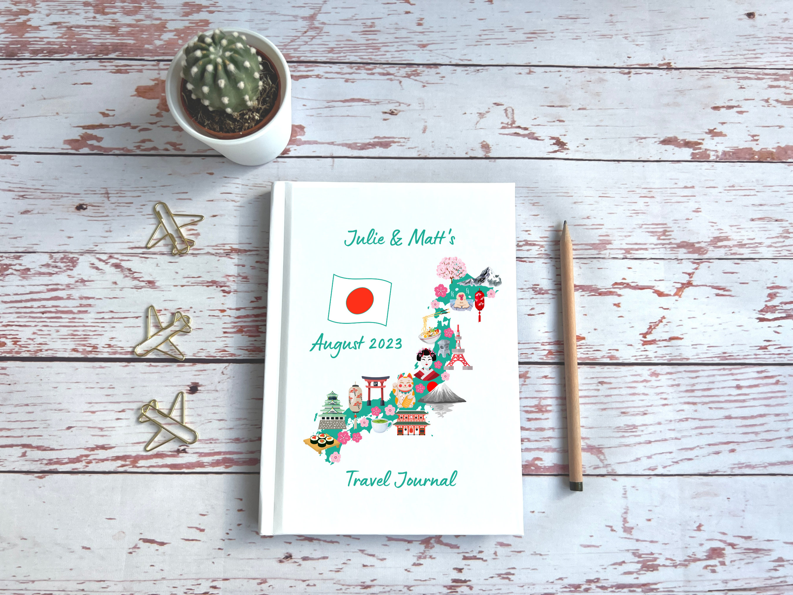 Japan Travel Journal Custom Vacation Notebook Personalized - Etsy
