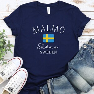 Malmö Shirt, Malmö Sweden Gift, Unisex Sweden Tshirt, Swedish Flag ...