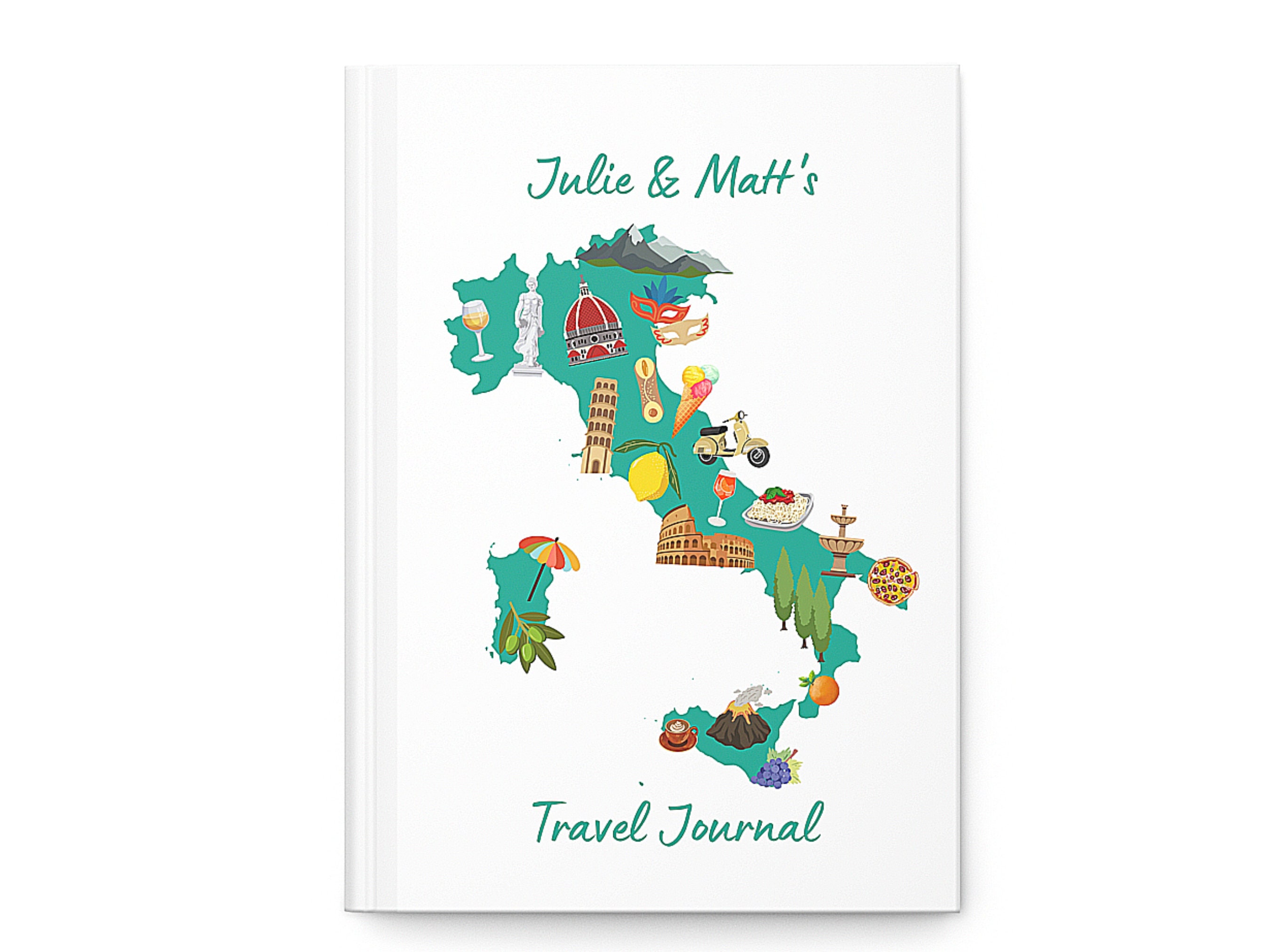 Italy Travel Journal Custom Vacation Notebook Personalized Trip Planner ...