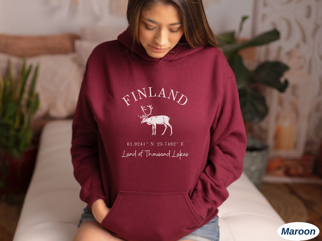Finland Hoodie, Finland Reindeer Outfit, Unisex Hooded Sweater, Soft ...