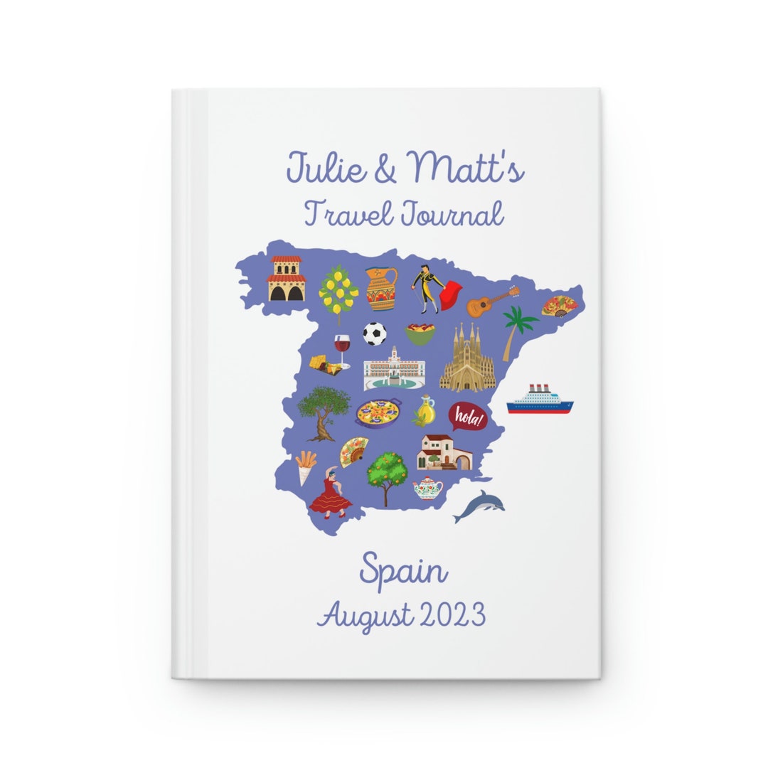 Spain Travel Journal, Custom Spain Vacation Notebook, Personalized Trip ...