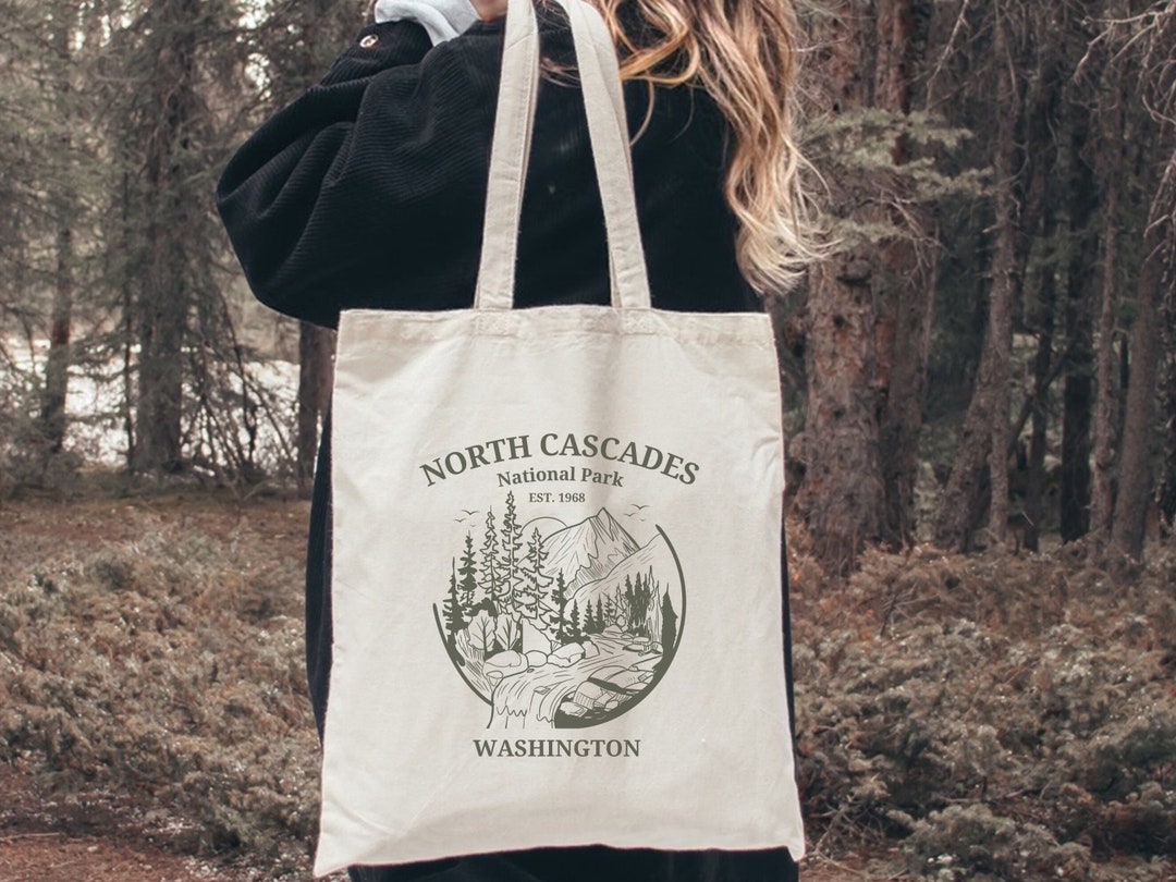 North Cascades Tote, Cotton Canvas, North Cascades Bag, Cute North ...
