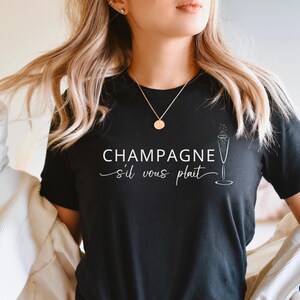 Champagne Please Shirt, French Tshirt Minimalist, Cute Champagne Lover ...