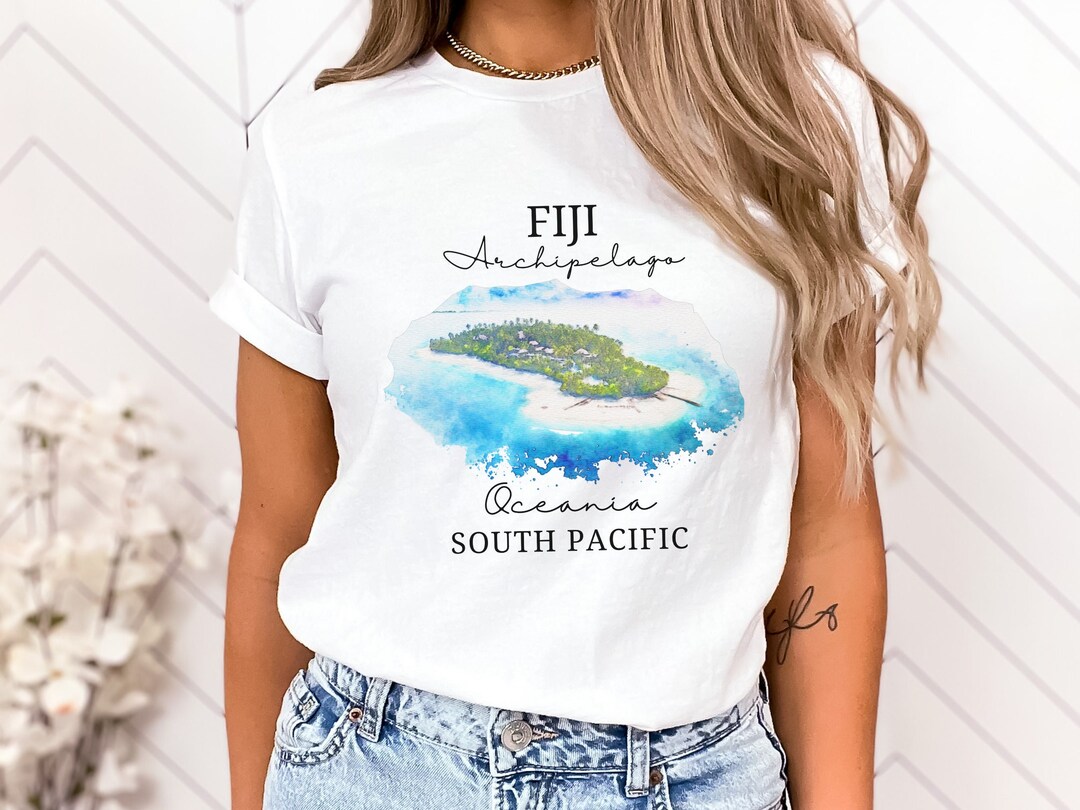 Fiji Shirt, Watercolor Graphic, Unisex Softstyle Tee, Melanesia Oceania ...