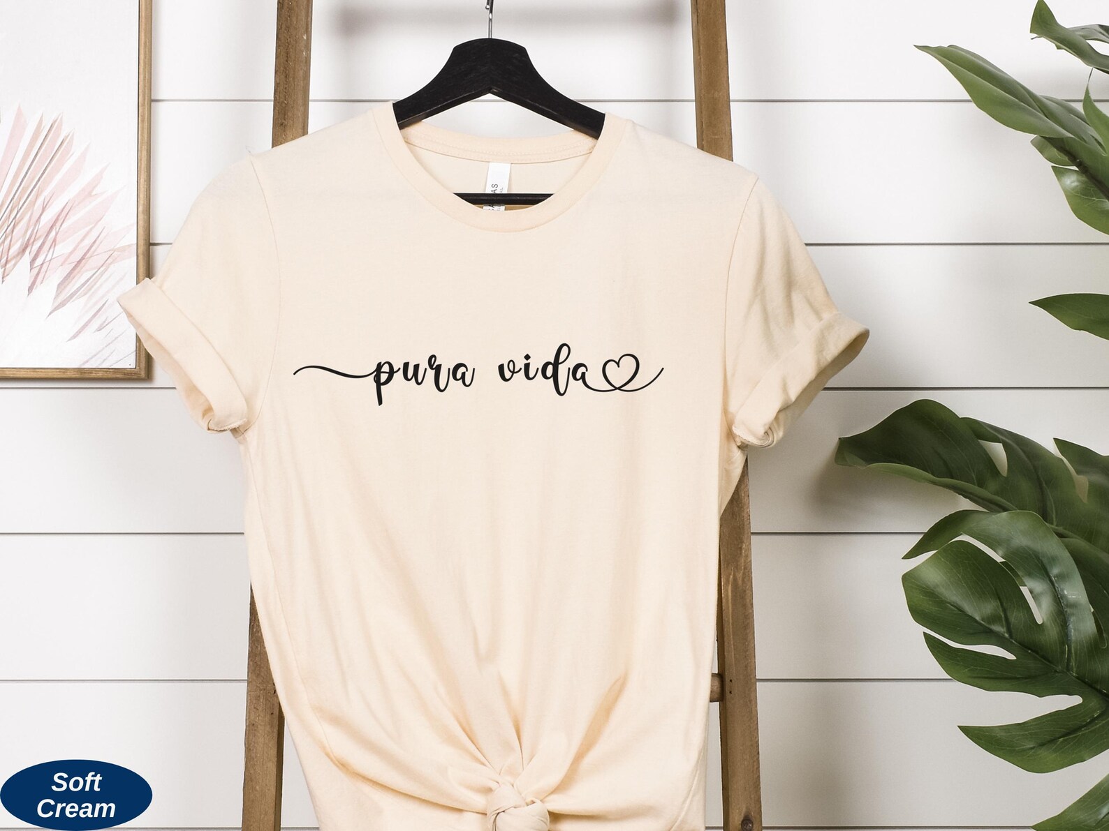 Pura Vida Shirt • Cursive Font • Minimalist T-shirt • Gift for Tica ...