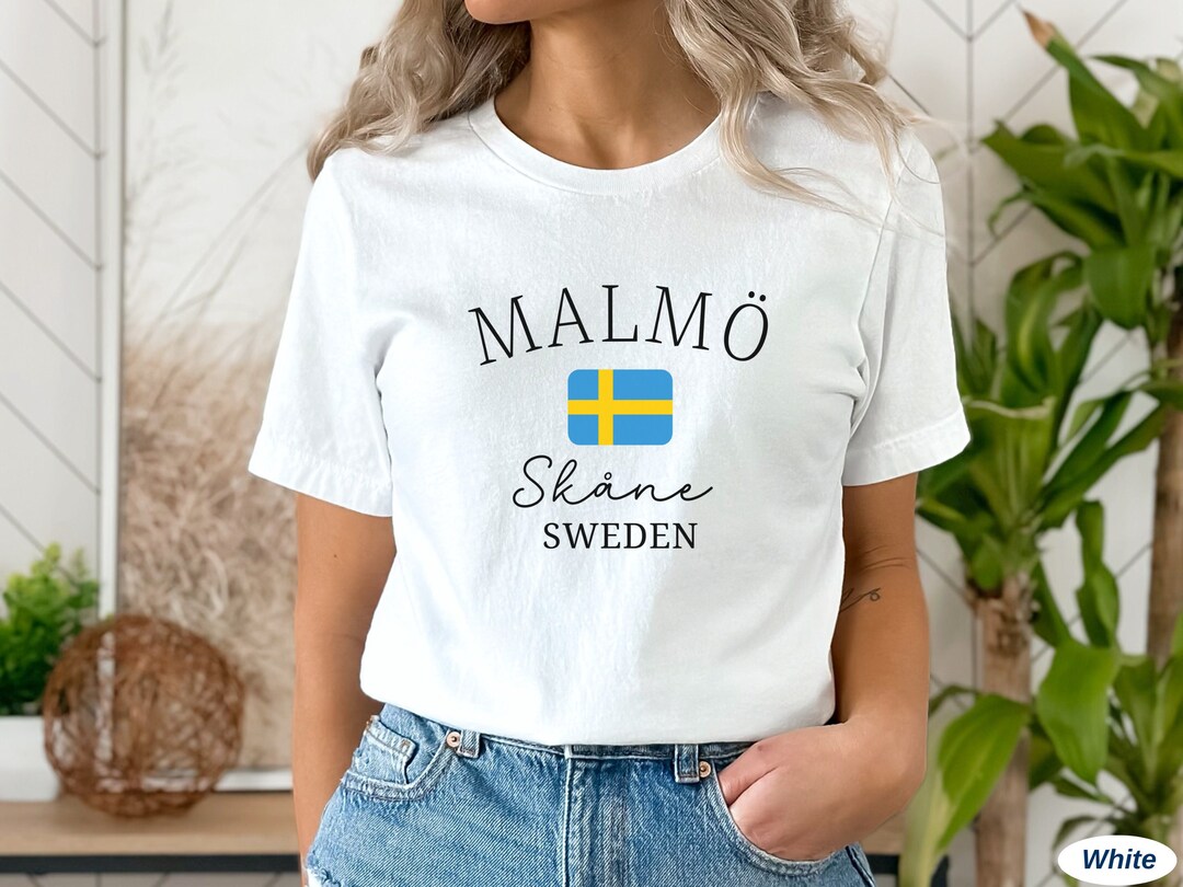 Malmö Shirt, Malmö Sweden Gift, Unisex Sweden Tshirt, Swedish Flag ...