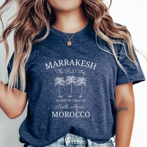 Marrakesh Shirt, Morocco Vacation, Cute Morocco Crewneck, Palm Trees ...