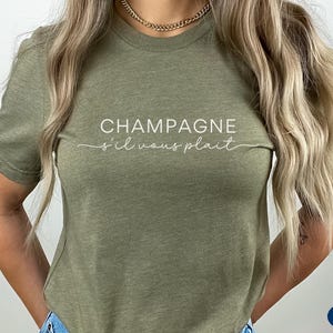 Champagne Please Shirt • French Tshirt • Minimalist • Oversized Tee for ...
