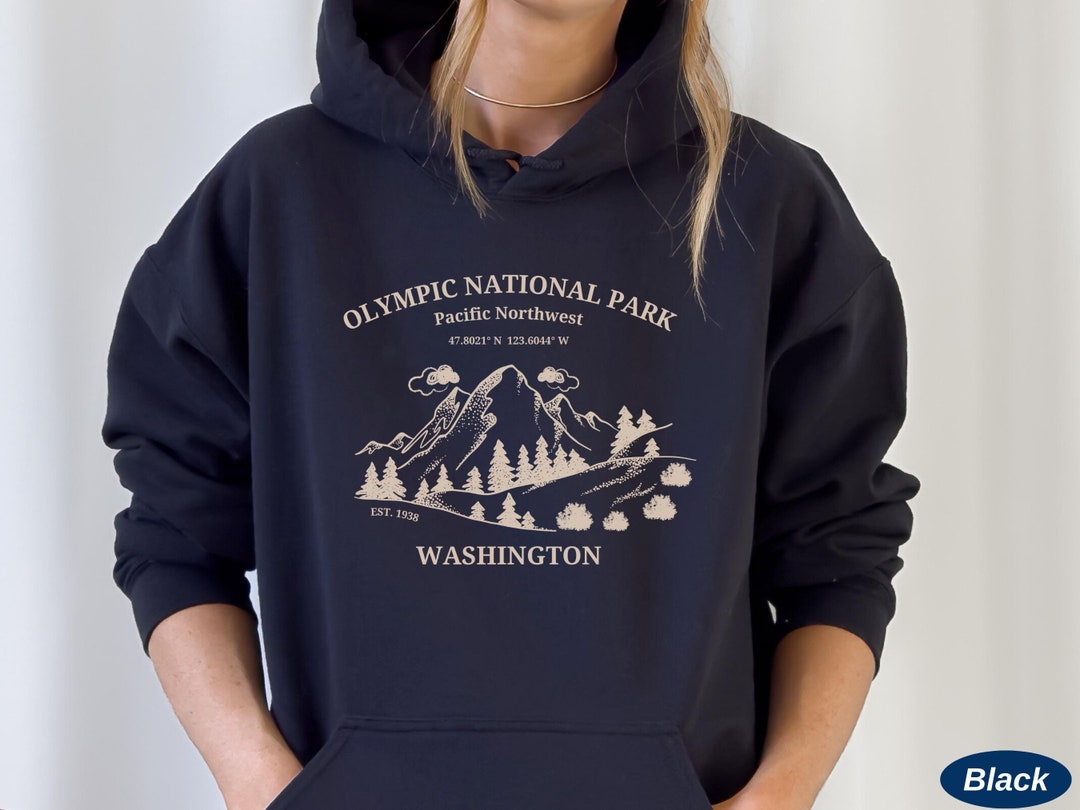 Olympic National Park Hoodie, PNW Trip Outfit, Unisex Hooded Sweater ...