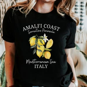 Amalfi Coast Shirt, Amalfi Clothes, Amalfi Lemons, Unisex Graphic Tee ...