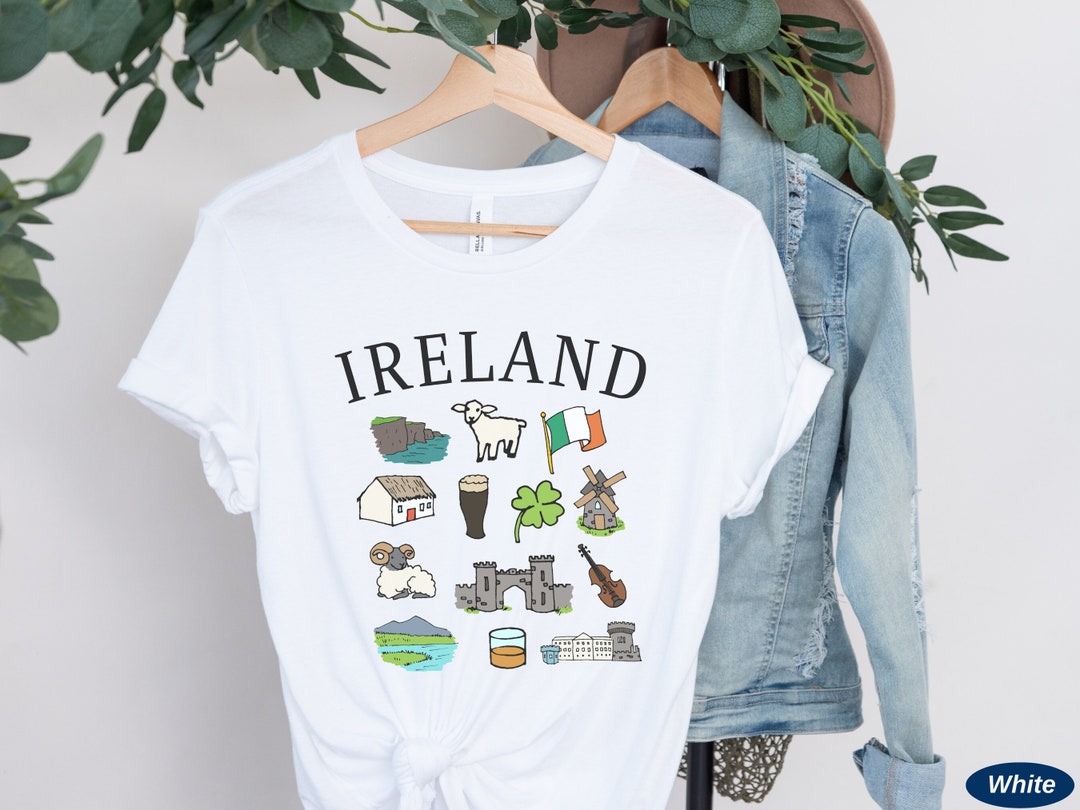 Ireland Shirt, Ireland Landmarks Tshirt, Irish Clothing, Ireland Travel ...