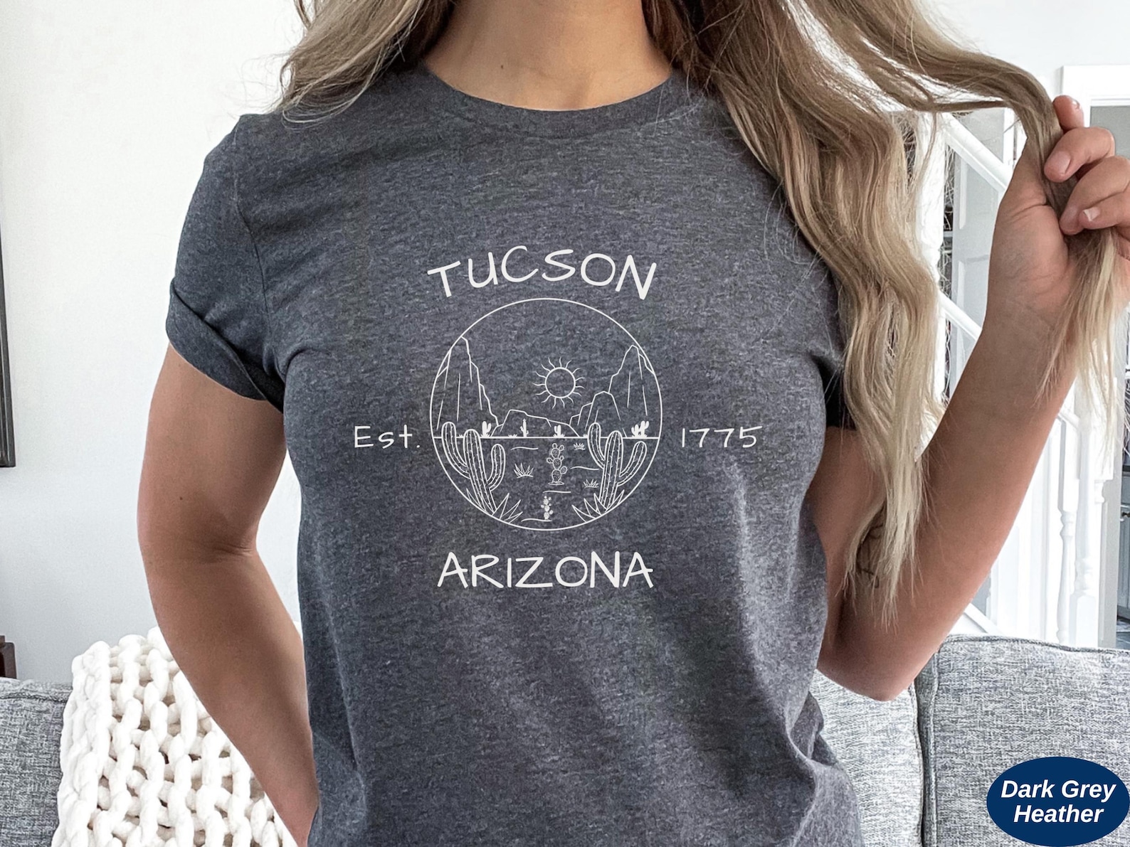 Tucson Shirt, Arizona T-shirt, Softstyle Tucson Tee, Desert Cactus ...
