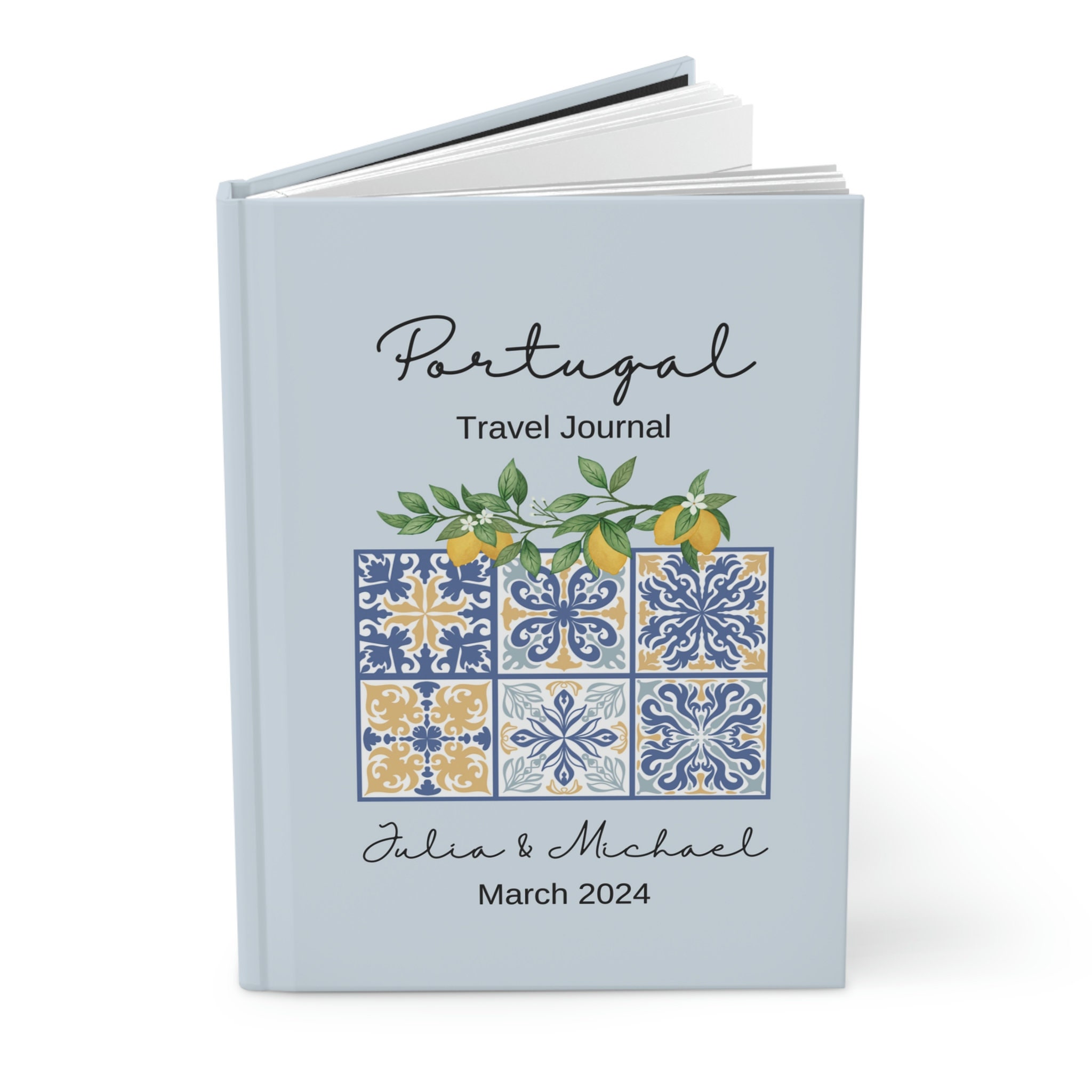 Custom Portugal Travel Journal • Vacation Notebook • Lemon ...
