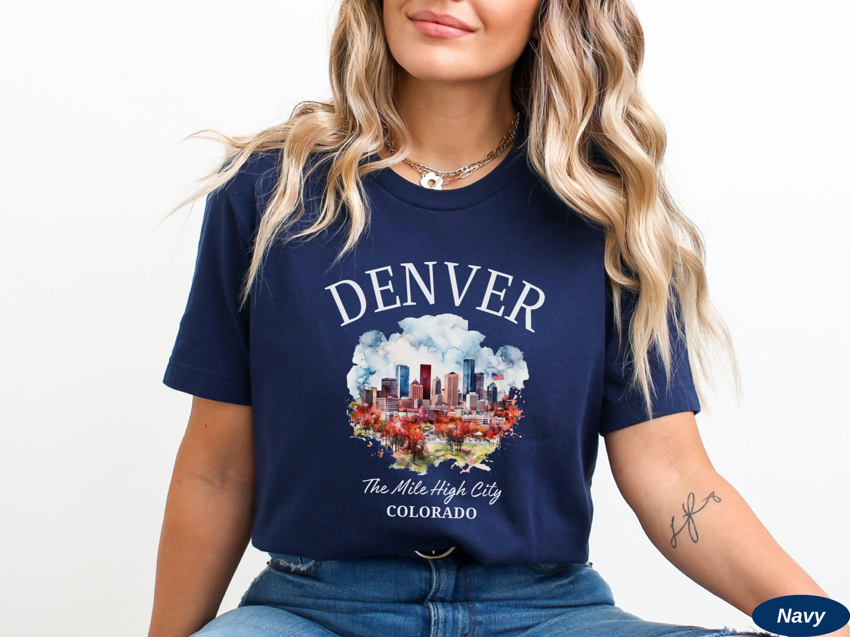 Denver CO Shirt, Denver City Tshirt, Denver Skyline, Colorado Clothing ...