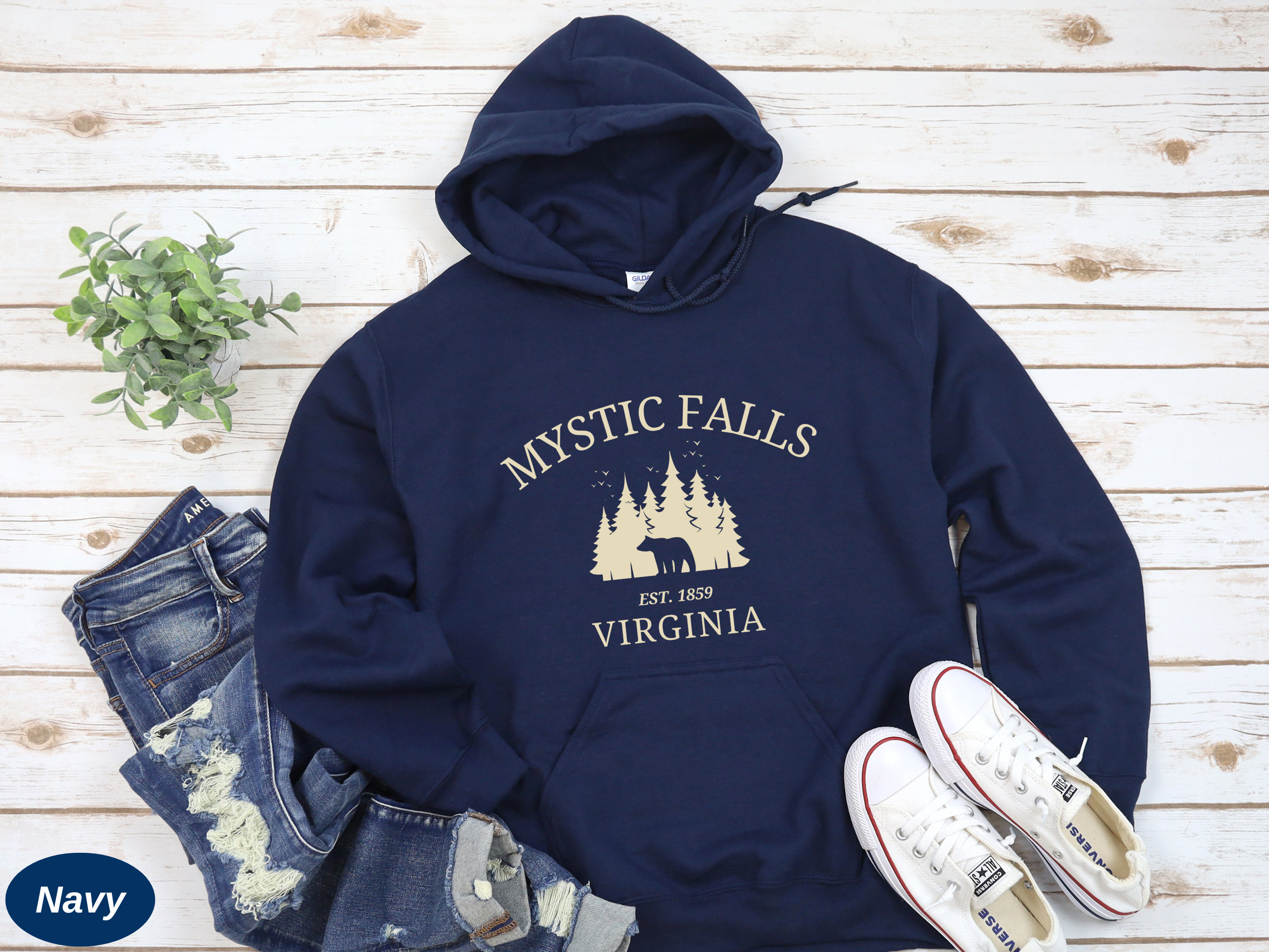 Mystic Falls Hoodie, Unisex Hooded Sweater, Soft Mystic Falls Pullover ...