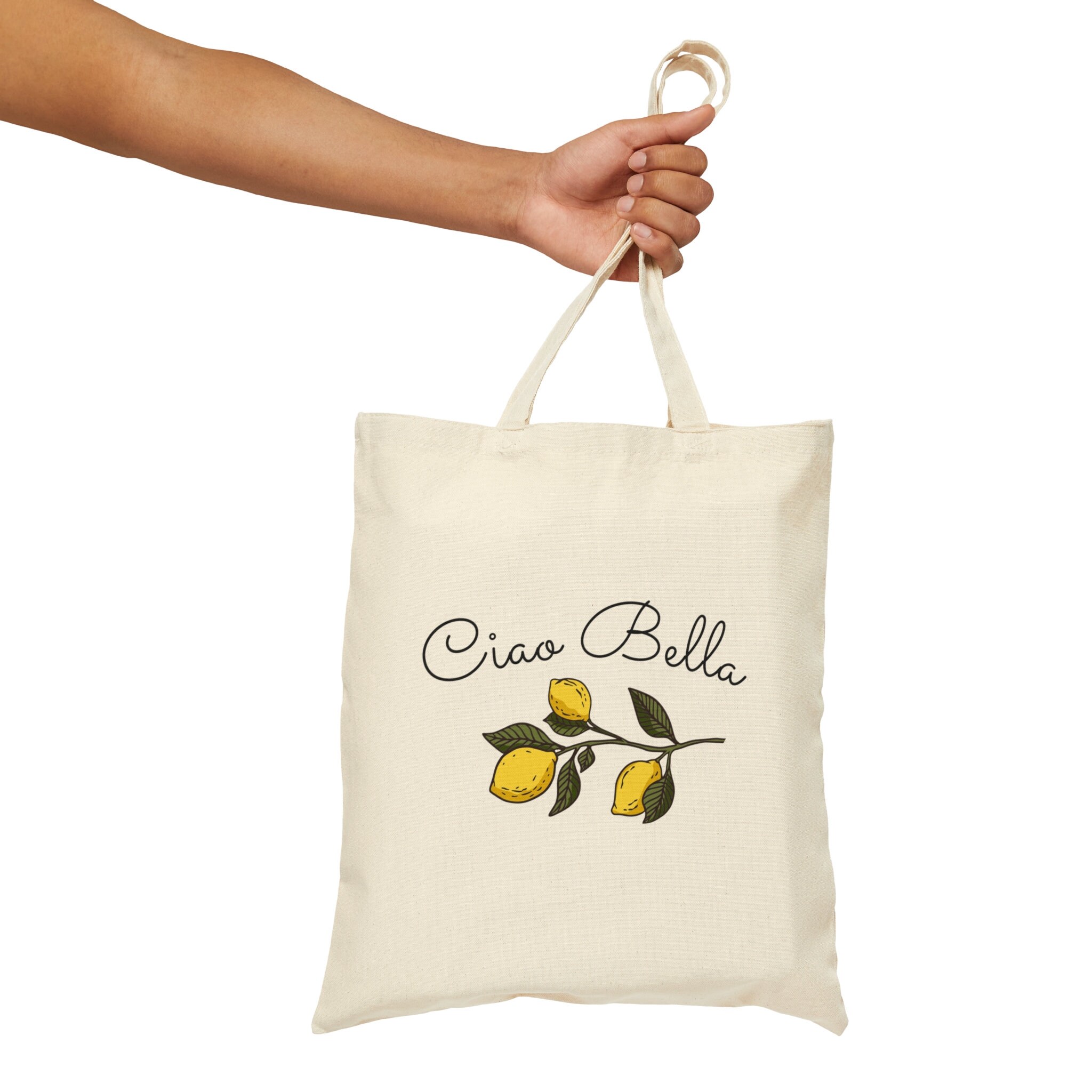 Ciao Bella Bag Cotton Canvas Tote Bag Amalfi Coast Lemon - Etsy