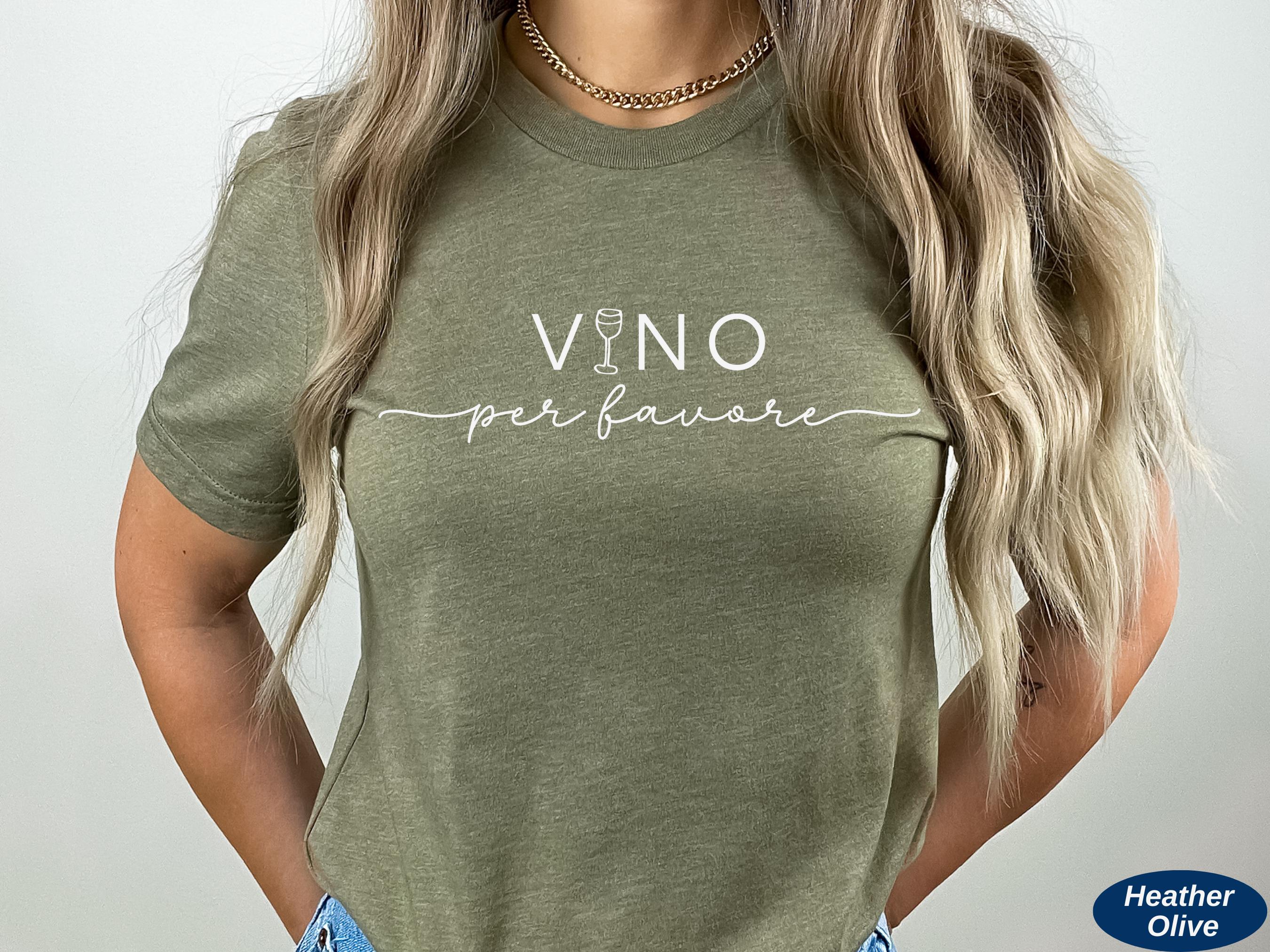 Vino per Favore Shirt, Wine Please, Italian Wine Lover, Minimalistic ...