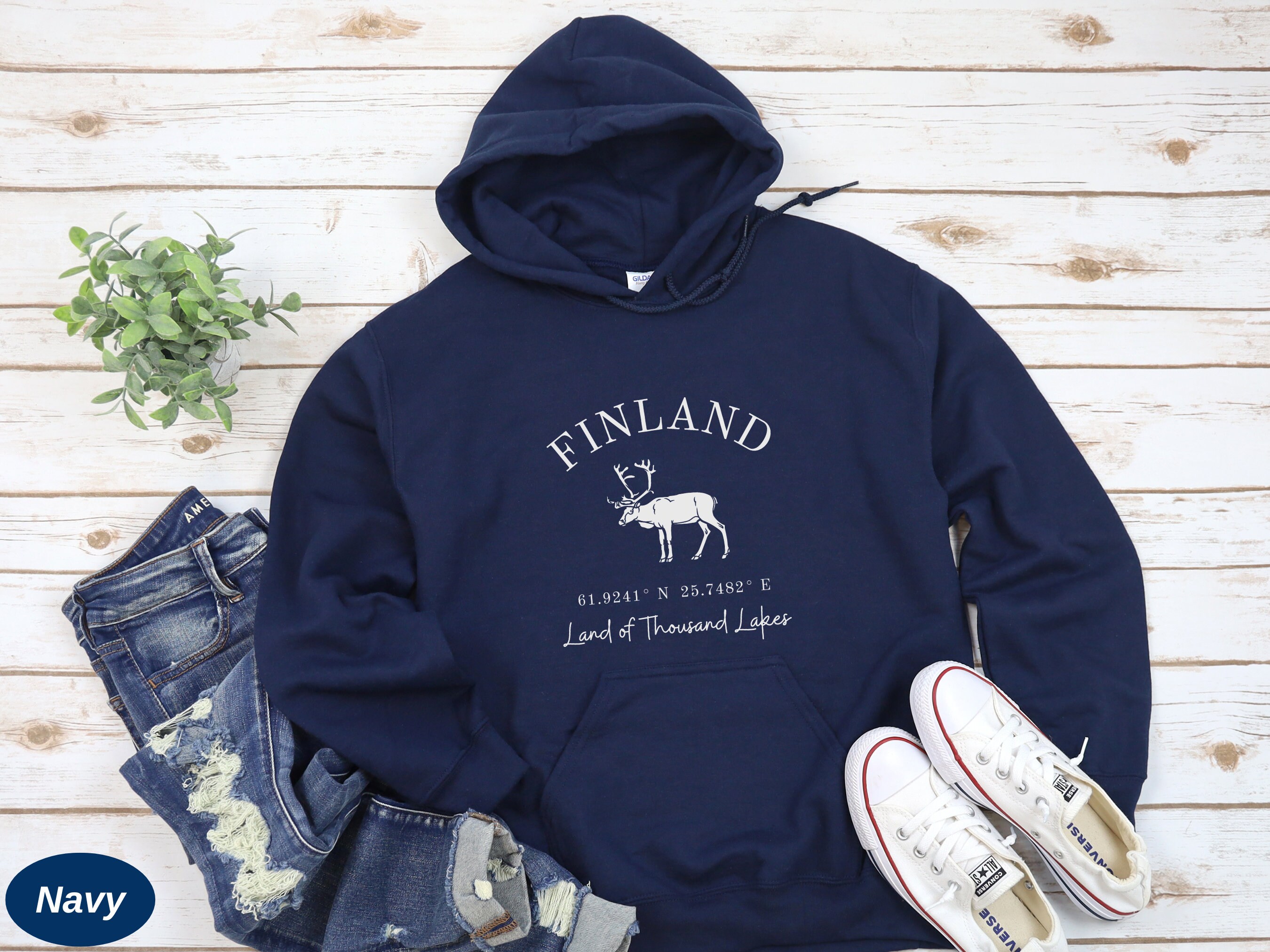 Finland Hoodie, Finland Reindeer Outfit, Unisex Hooded Sweater, Soft ...