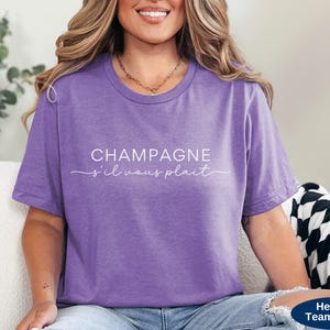 Champagne Please Shirt • French Tshirt • Minimalist • Oversized Tee for ...