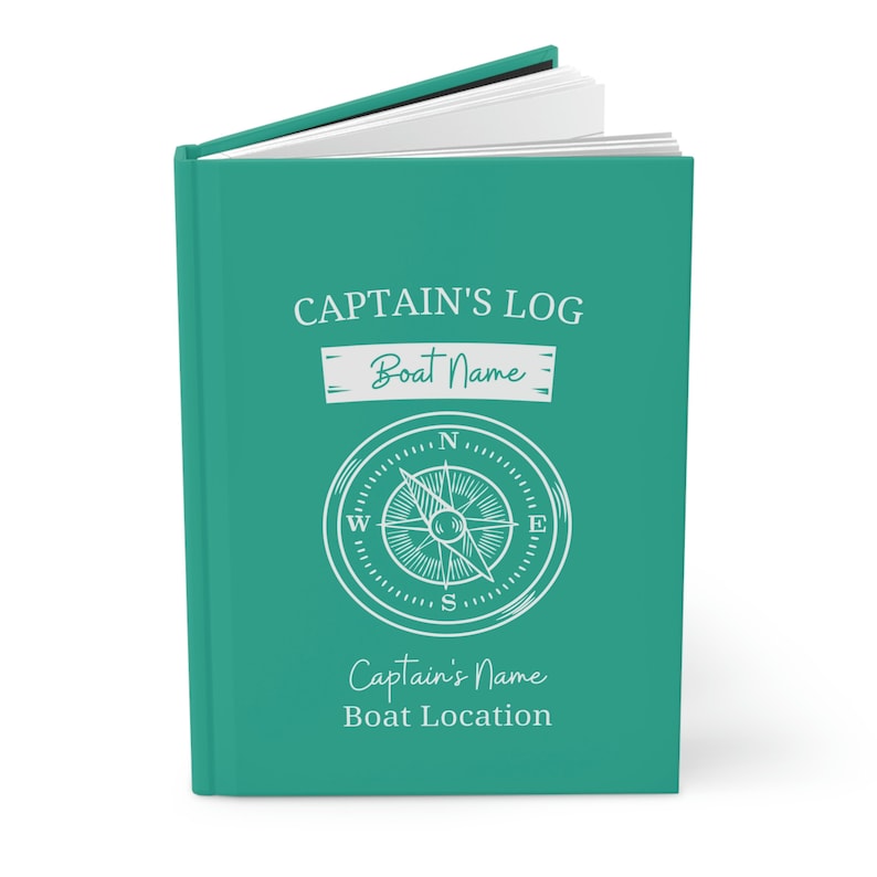 Personalized Captains Log Book Custom Boat Notebook - Etsy