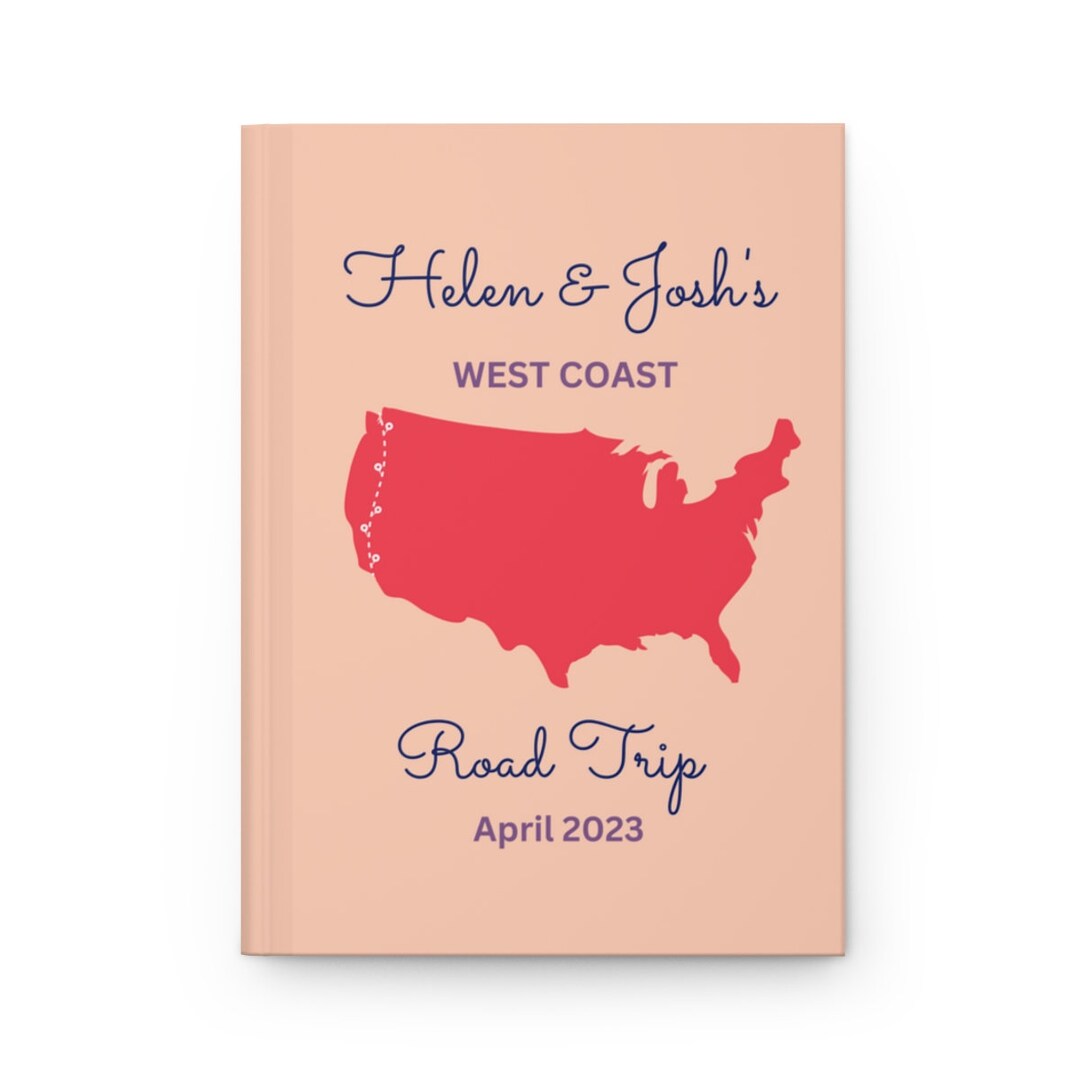 US West Coast Road Trip Custom Journal Personalized Road Trip Planner ...
