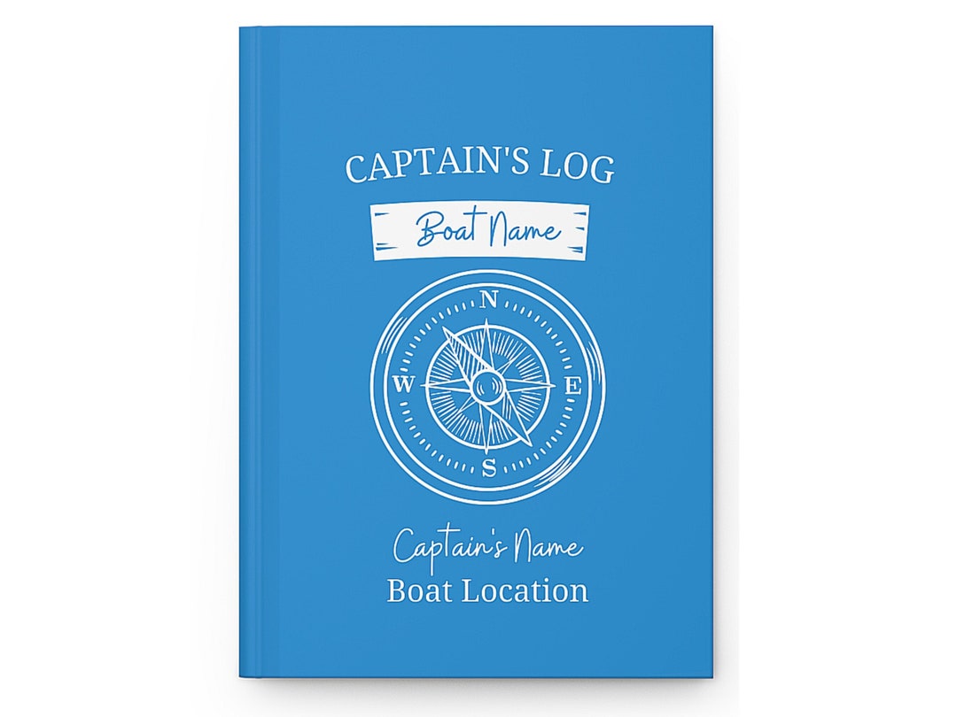 Personalized Captains Log Book Custom Boat Notebook - Etsy