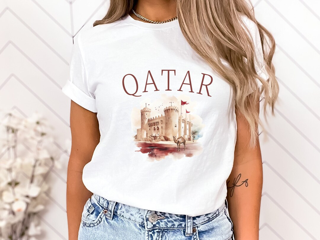 Qatar Shirt, Watercolor Graphic, Unisex Softstyle Tee, Qatar Gift, Doha ...