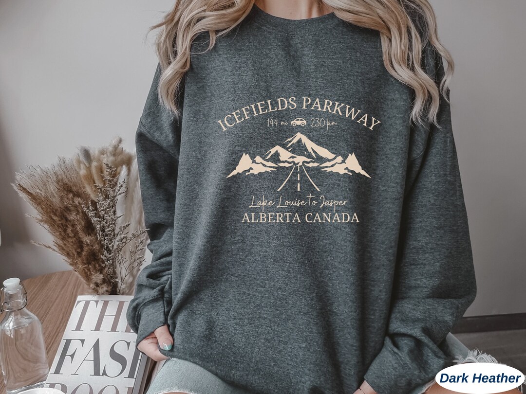 Icefields Parkway Sweatshirt, Unisex Canadian Rockies Sweater, Alberta ...