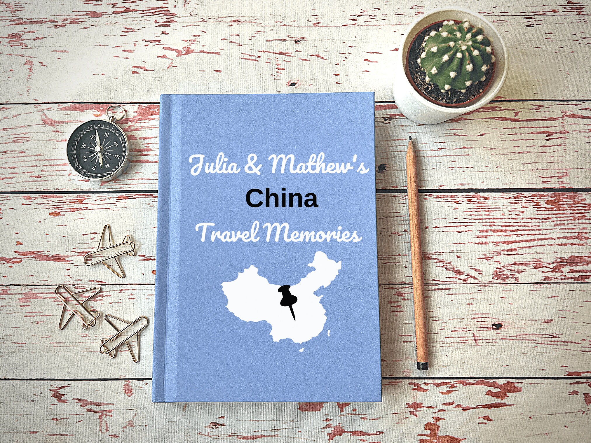 China Travel Journal Personalized Trip Planner Notebook With Name ...