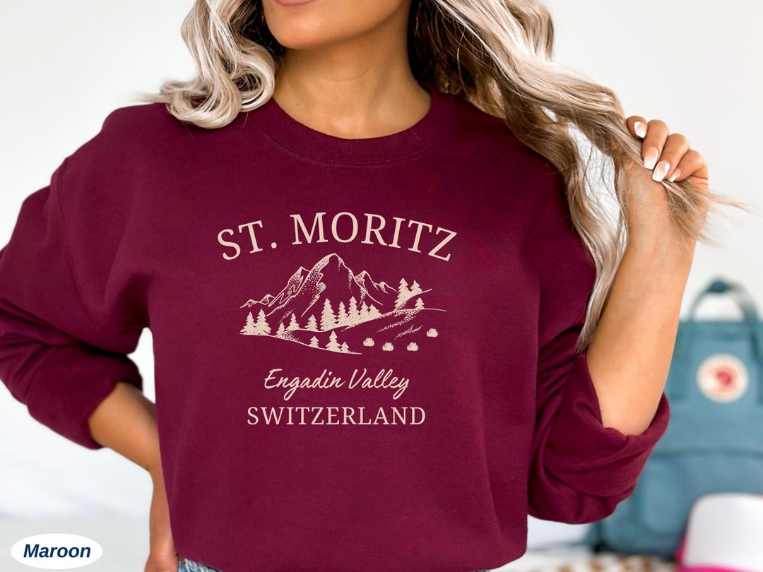 St. Moritz Sweater, Unisex St Moritz Switzerland Sweatshirt, Ski Trip ...