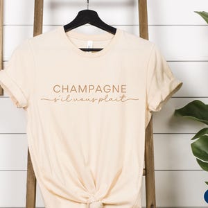 Champagne Please Shirt • French Tshirt • Minimalist • Oversized Tee for ...