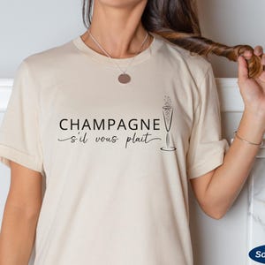 Champagne Please Shirt, French Tshirt Minimalist, Cute Champagne Lover ...