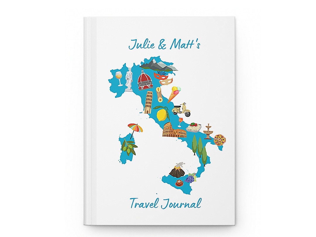 Italy Travel Journal • Custom Vacation Notebook • Personalized Trip ...