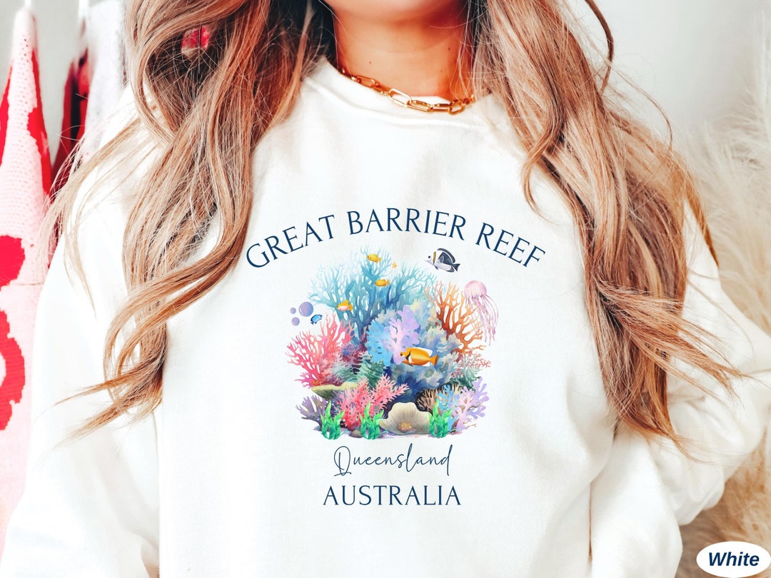 Great Barrier Reef Sweater, Unisex Great Barrier Reef Sweatshirt, Coral ...