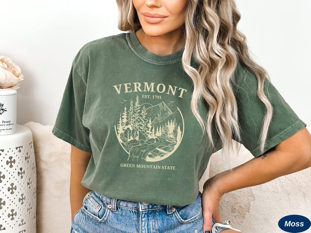 Vermont State Shirt, Vermont Comfort Colors®, Vermont Crewneck, Vermont ...