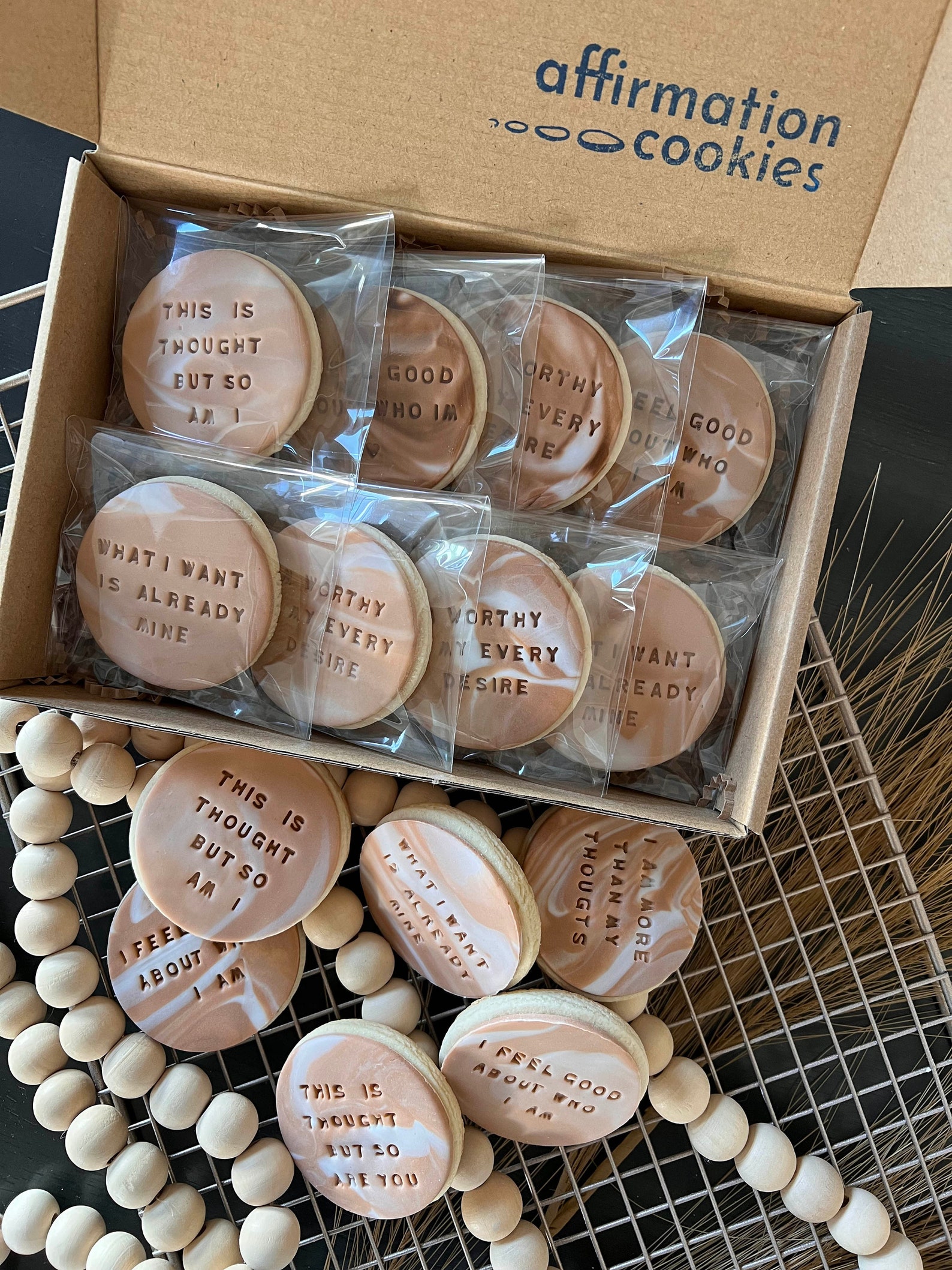 Big Sugar Cookies With Affirmation i'm Worthy of My - Etsy