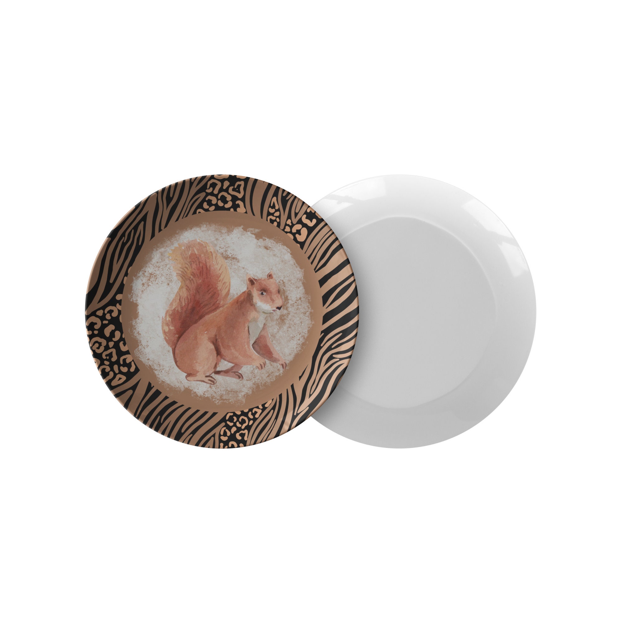 10" Cute Squirrel Plate | Safari Dinner Plate | Home Gift Party Plate ...
