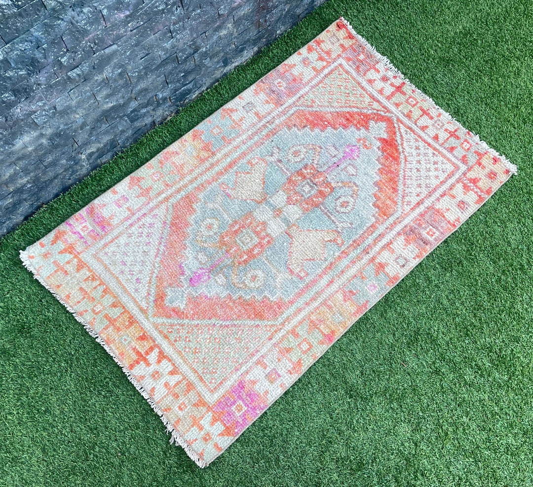 2x4 Small Area Rug Colorful Oushak Rug Handmade Vintage Rug - Etsy