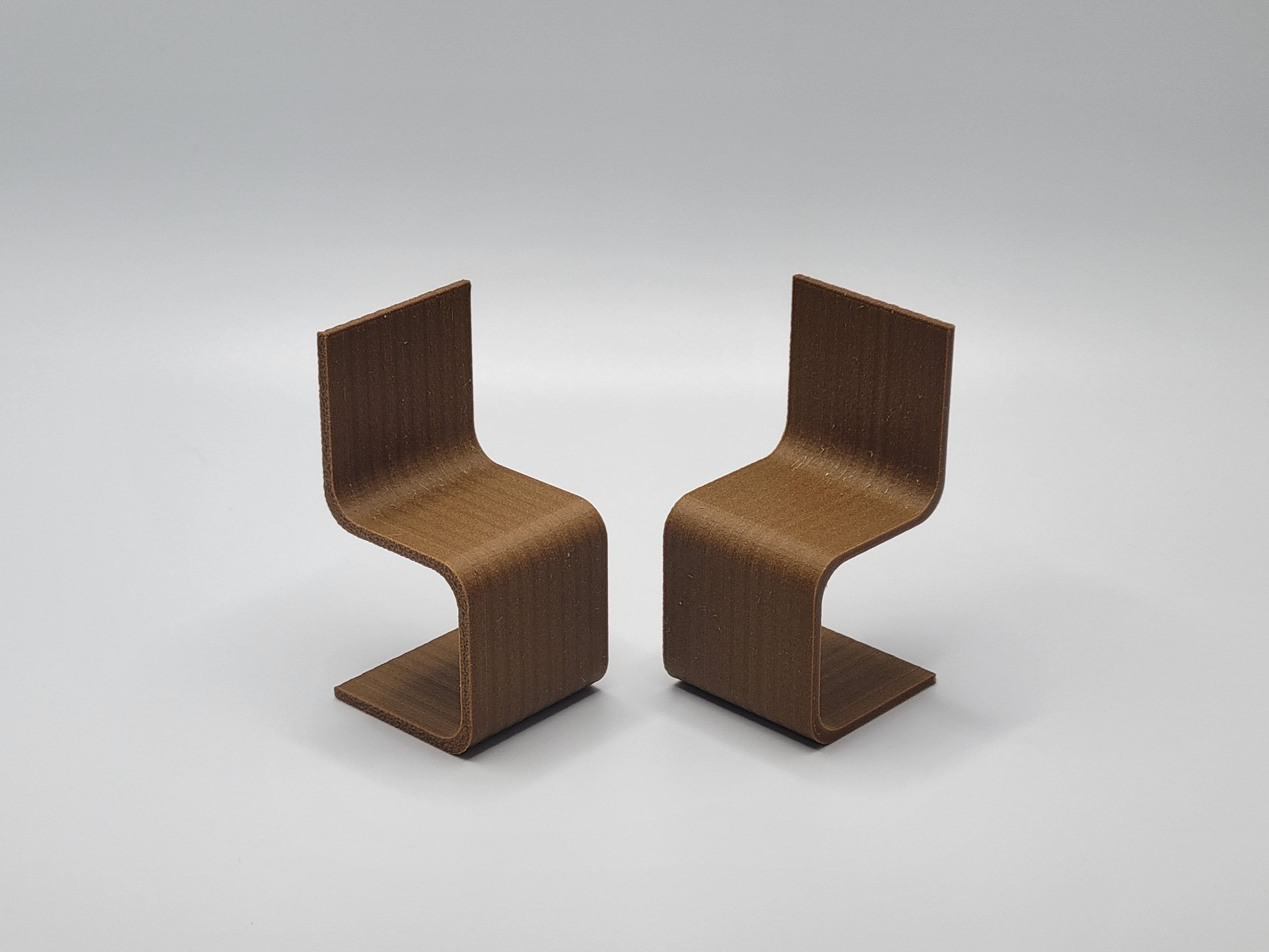 Set of 2 Miniature Modern Dining Chairs (1/12 Scale) - Etsy