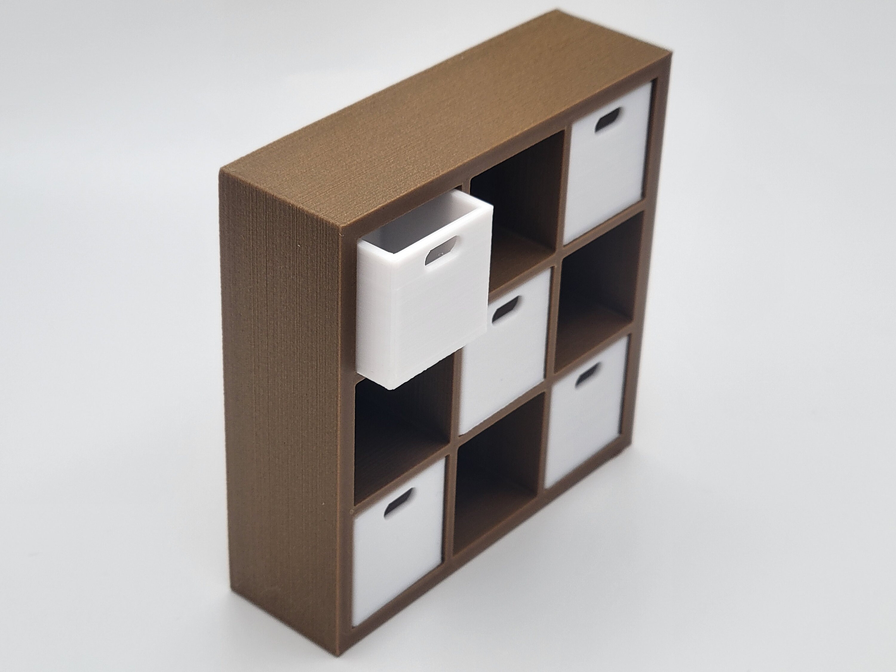 3d Model File (STL) for Miniature Cube Organizer With Bins (1:12 Scale ...