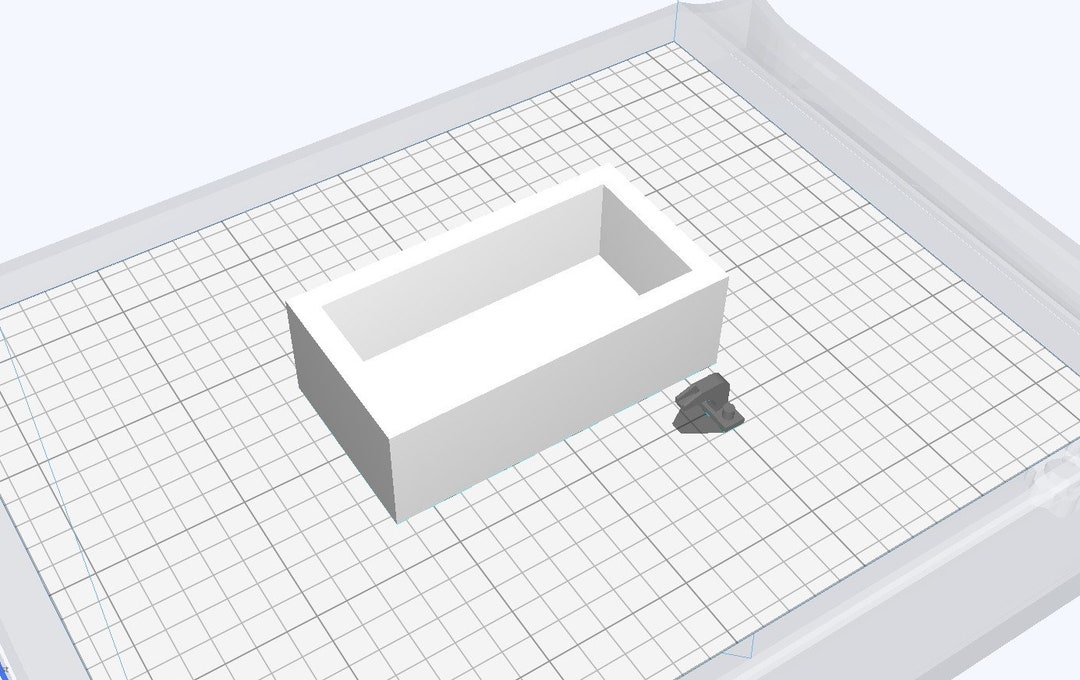 3D Modeling File (STL) for Miniature Modern Bathtub With Faucet (1/12 ...