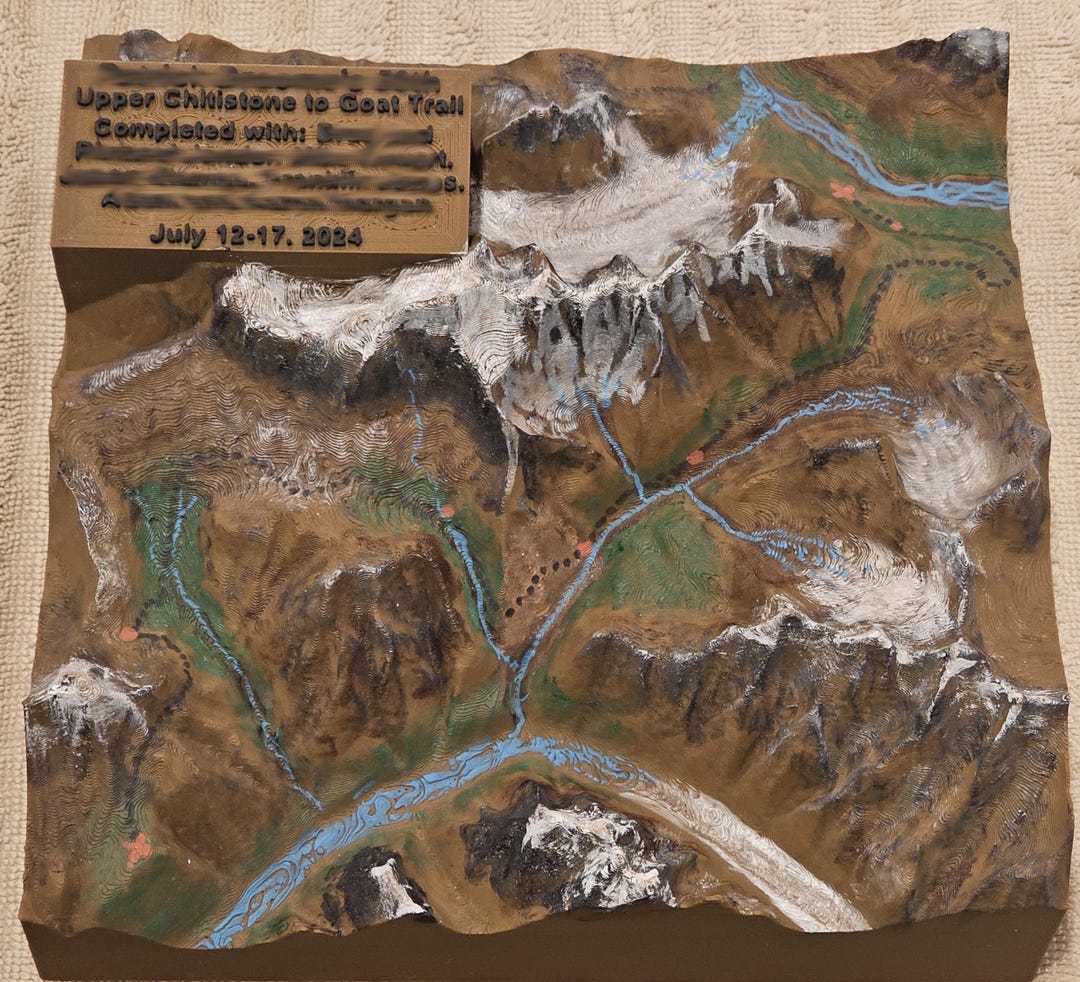 Custom 3D Topographic Map: Personalized Mountain Landscape Art - Etsy